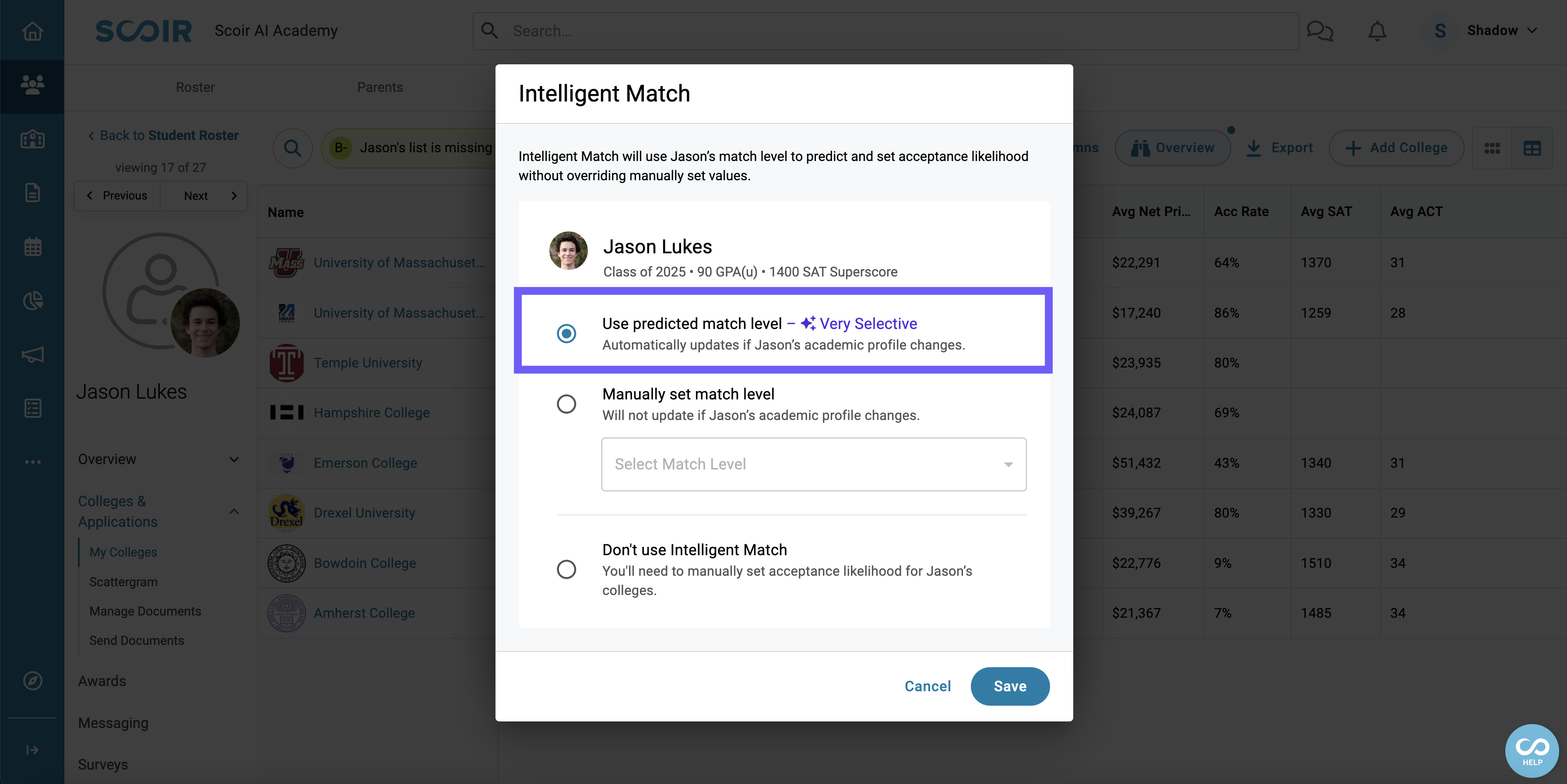 Introducing Admission Intelligence (Scoir AI) for Counselors | Scoir